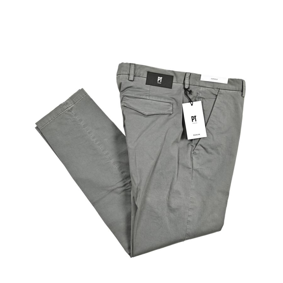 PT TORINO DENIM JUNGLE SKINNY FIT ノータックコットンストレッチパンツ 春夏秋 コットン グレー PT05 / メンズ ピーティートリノデニム ...