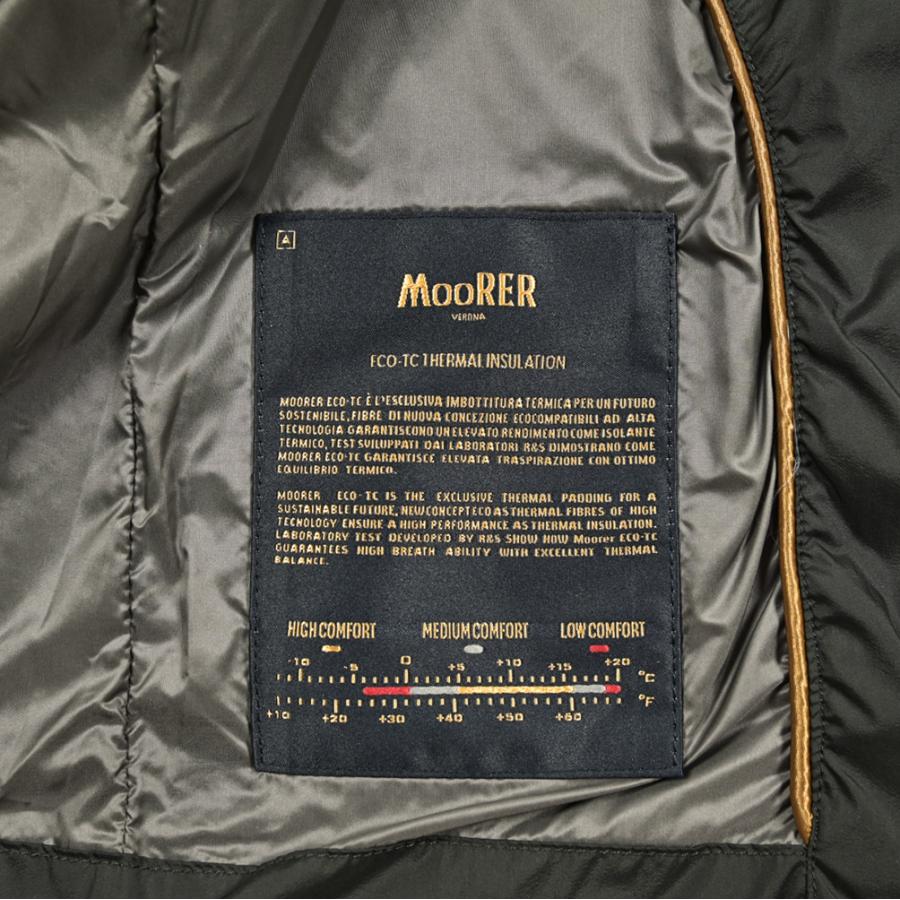 MOORER SENIO-OP ダウンベスト スタンドカラー 春秋 軽量 アウター ナイロン 100% ダークグリーン / メンズ ムーレー : Peppino by GUARDAROBA ...