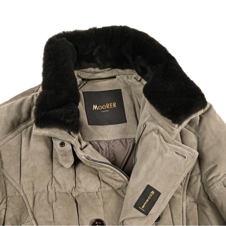 MOORER ムーレー / SIRO-UR スエードレザースタンドカラーダウンジャケット ベージュ メンズ セール対象 : ペッピーノ - 通販 - Yahoo!ショッピング
