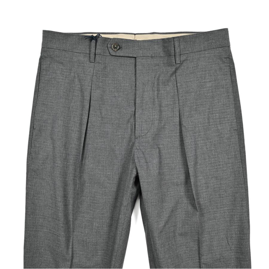 BERWICH ベルウィッチ / CHIAIA コットン スラックス ワンタック パンツ ストレッチ ダークグレー メンズ セール対象 : ペッピーノ - 通販 - Yahoo!ショッピング