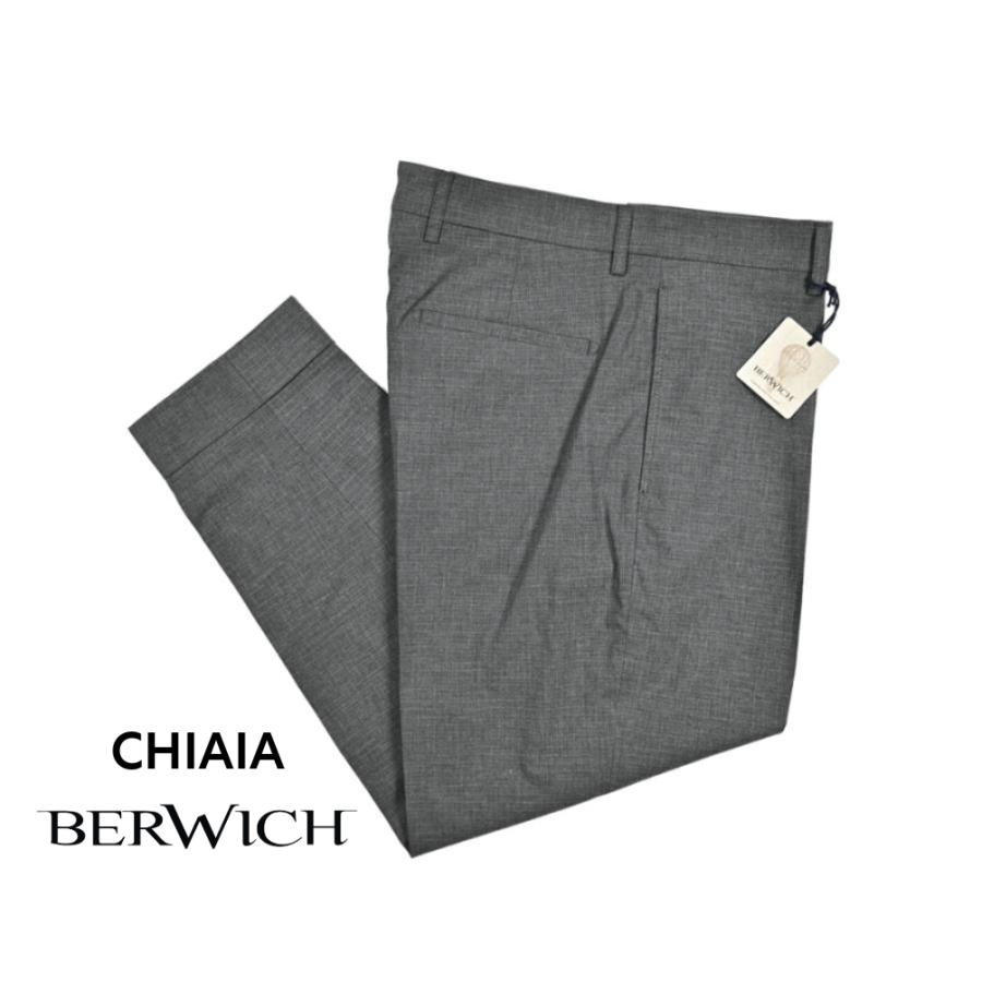 BERWICH ベルウィッチ / CHIAIA コットン スラックス ワンタック パンツ ストレッチ ダークグレー メンズ セール対象 : ペッピーノ - 通販 - Yahoo!ショッピング