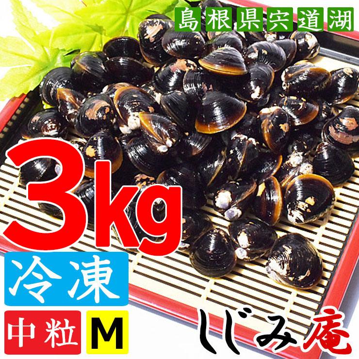 しじみ 冷凍 M 3Kg 宍道湖産 シジミ 砂抜き済み シジミ汁 しじみ汁 味噌汁 お吸い物 具 大和しじみ 国産 天然 健康 二日酔い 貝 漁師直送 新鮮 島根県 出雲 :ss011:しじみ ...