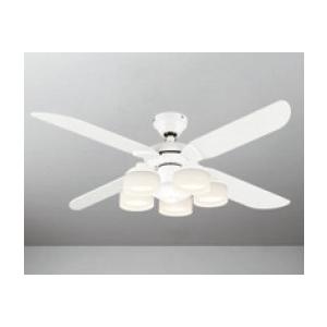 照明 おしゃれ オーデリック ODELIC シーリングファンライト ACモーターファン 4枚羽根 モダン WF801P1 器具本体 WF265PR 灯具[5灯] オフホワイト 電 ...