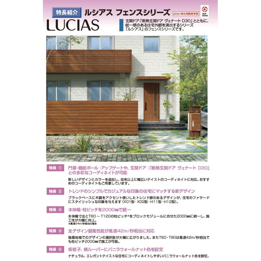 【部品】 フェンス YKK YKKap ルシアスフェンスH03型用 自由柱 木調カラー H800 耐風圧強度34m 秒相当仕様 柱ピッチ2m以内 境界 屋外 アルミ 形 : yk06-2105 ...