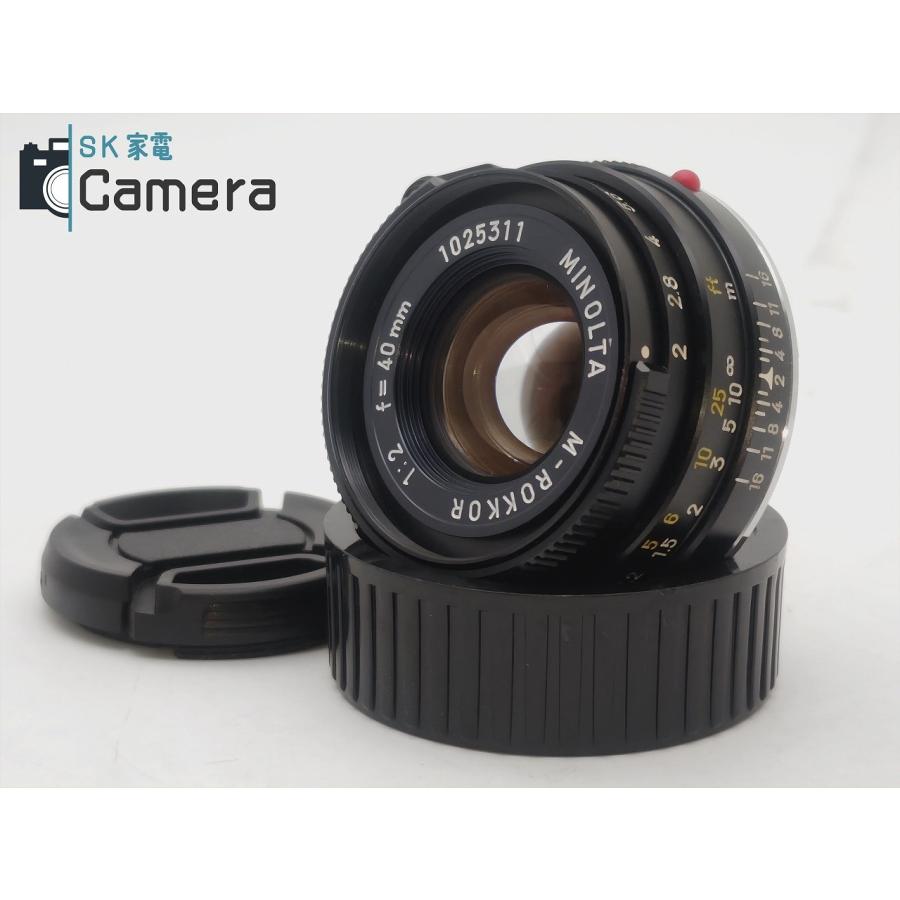 【中古】 MINOLTA M-ROKKOR 40mm F2 Mマウント 2024年7月清掃 良 ミノルタ キャップ付 ロッコール : SK家電 ...