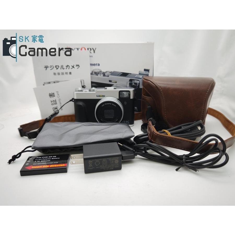 SIXTARY Start Snapping Memories 4K Digital Camera 箱 説明書 一式 マイクロSD16GB 付 ...