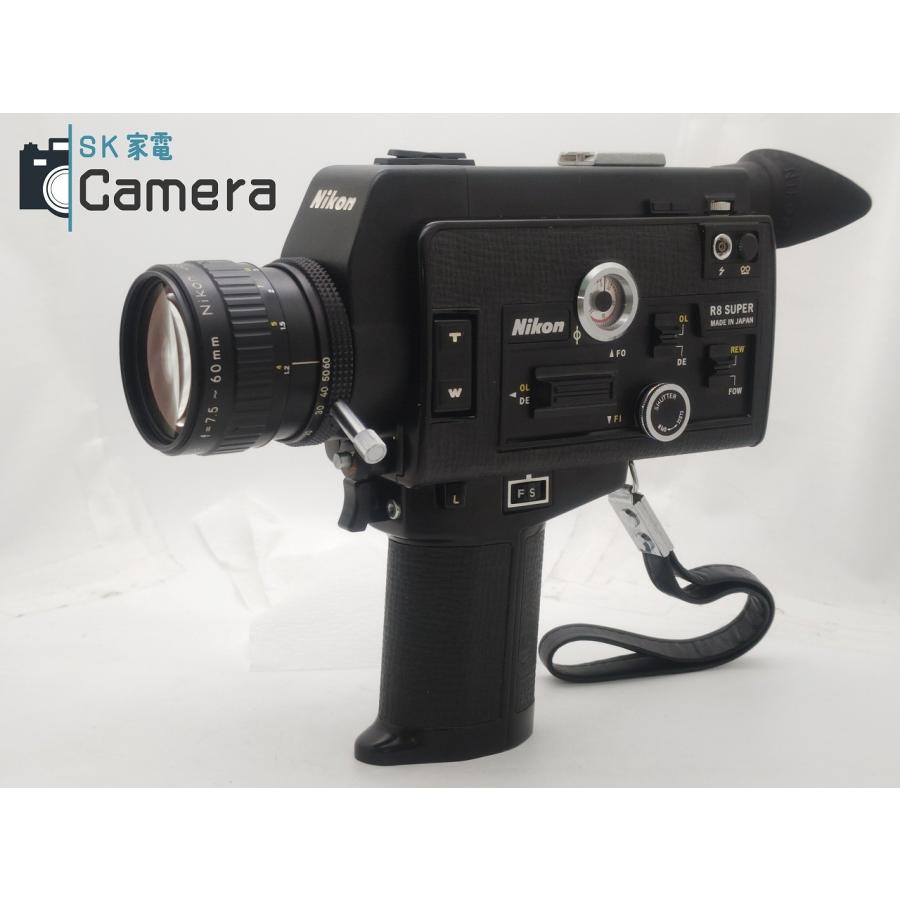 Nikon R8 SUPER Zoom C Macro 7.5-60mm F1.8 8mm Video Film Camera ニコン 8ミリ ...
