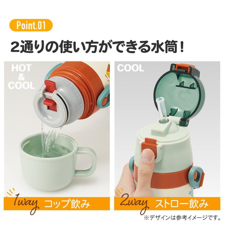 トミカ 水筒 キッズ ワンタッチ ストロー コップ 付き 2WAY トミカ 水筒 キッズ ワンタッチ ストロー コップ 付き 2WAY