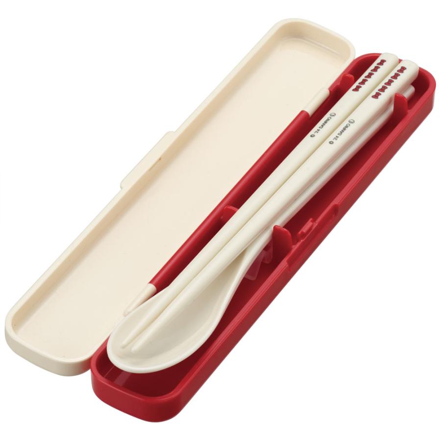 ハローキティ 音の鳴らない お箸 スプーン セット18cm お弁当 ハローキティ 音の鳴らない お箸 スプーン セット18cm お弁当