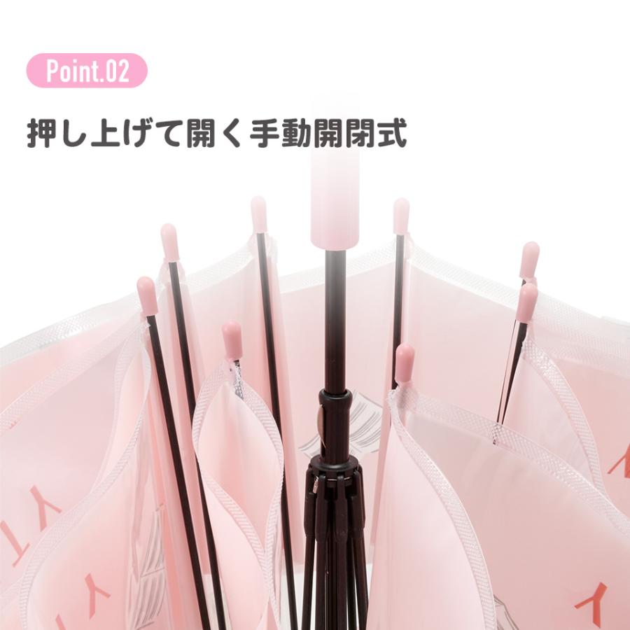 ビニール傘60cm UBV1N キャラクター ハローキティ はんぎょどん クロミ シナモロール ポチャッコ 長傘 透明 サンリオ sanrio スケーター :select0740:スケーター ...