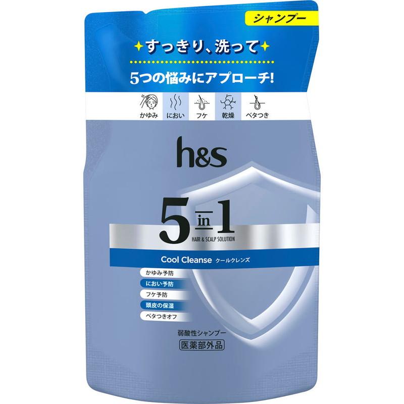 P&G h&s エイチアンドエス 5in1 クールクレンズ シャンプー 詰替 290g : 4987176243393 : スーパービューティー Yahoo!店 - 通販 - Yahoo!ショッピング