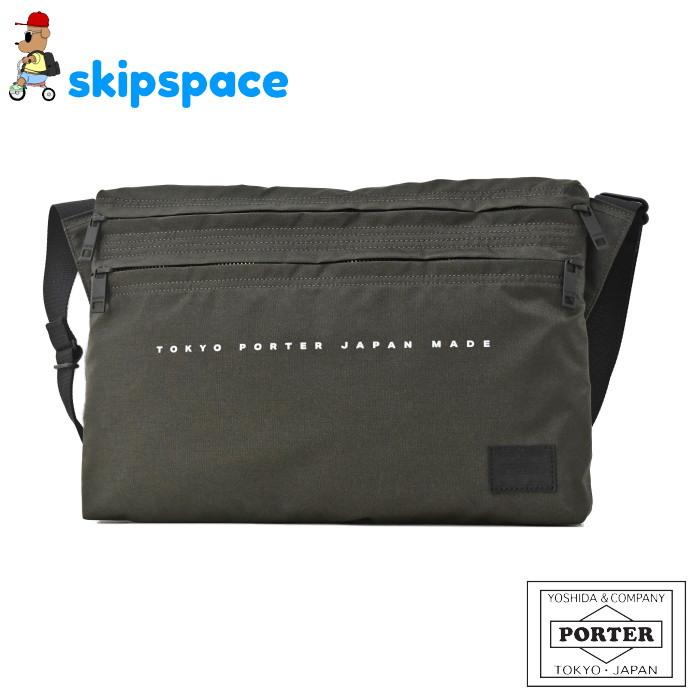 ポーター フラット ショルダーバッグ 861-16806 カーキ 吉田カバン PORTER FLAT ショルダー サコッシュ 横型 :p ...
