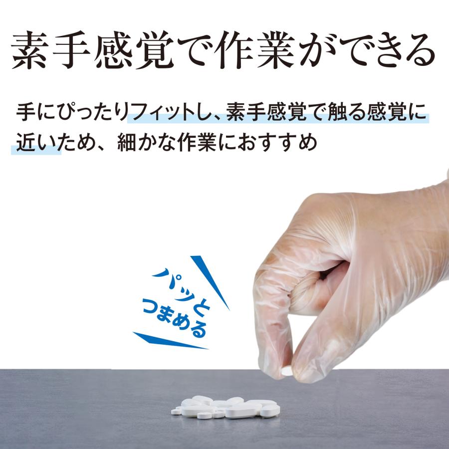 【条件付き 送料無料】使い捨てプラスチック手袋 PVC パウダーフリー S/M/Lサイズ 100枚入り 介護・医療・調理・掃除に最適 業務用 ...