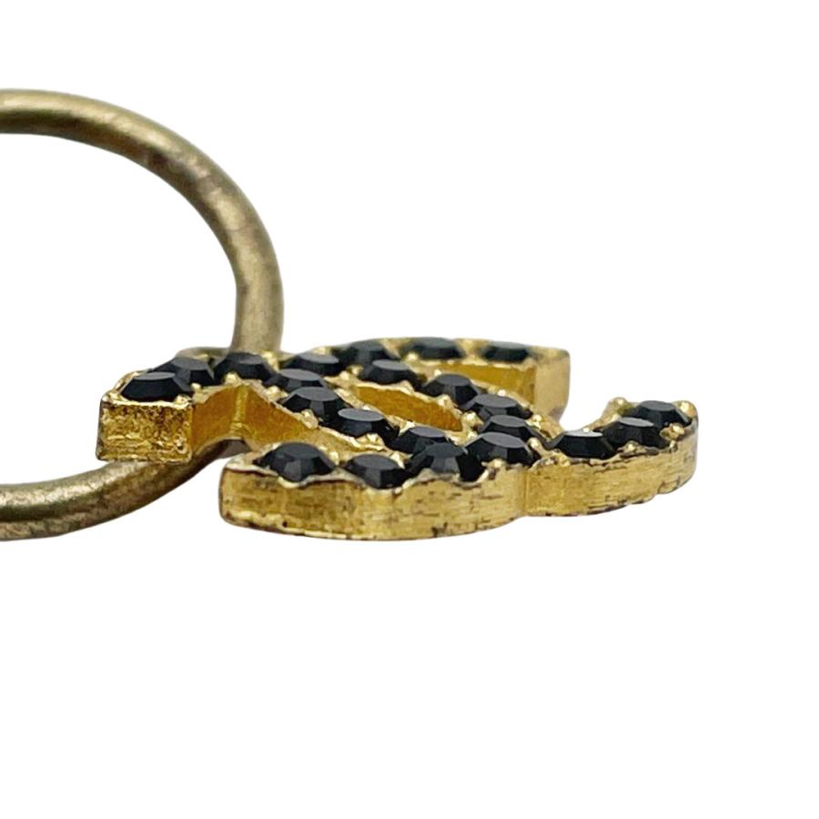 CHANEL シャネル フープピアス ココマーク ラインストーン CHANEL シャネル フープピアス ココマーク ラインストーン