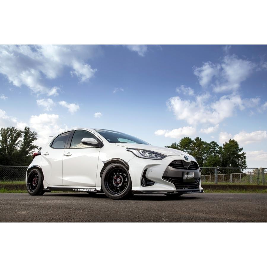 WORK F:7J／R:9J×17インチ PCD:100-5H, 86 BRZ等に オーダーインセット 新品4本 EMOTIONエモーション RS11 Bブラック, Wホワイト : ギャラリィ ...