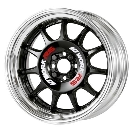 WORK F:9J／R:9.5J×17インチ PCD:100-5H, 86 BRZ等に オーダーインセット 新品4本 EMOTIONエモーション RS11 Bブラック, Wホワイト : ギャラ ...