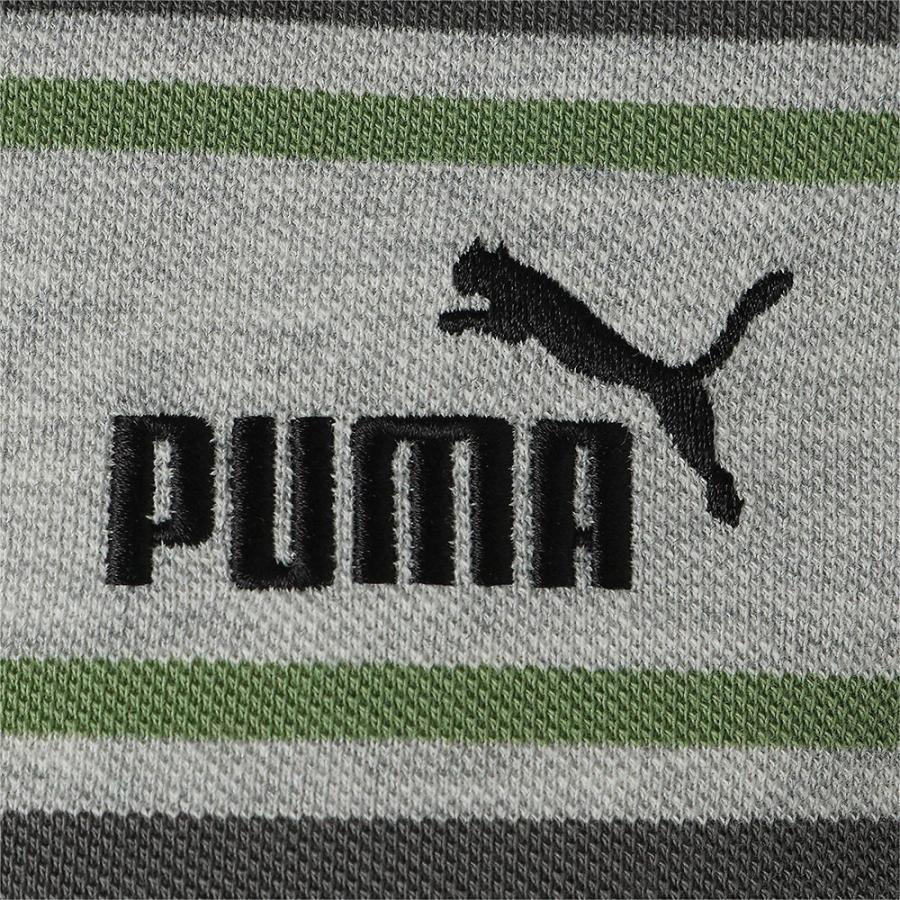 PUMA プーマ PPC ストライプ ポロシャツ LIGHT GRY HE 674907-04 スポーツウェアー :674907-04:スカイ ...