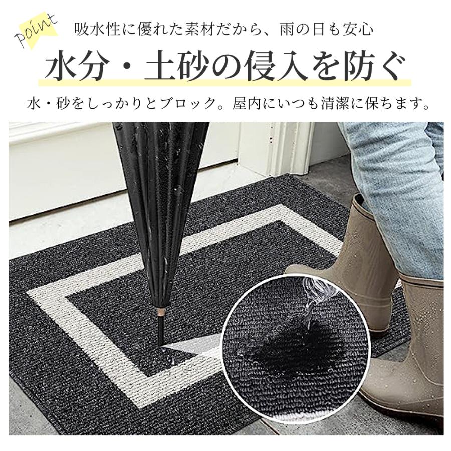 玄関マット 屋外 泥落とし 室内 洗える 大きめ 90cm×60cm 北欧 滑り止め付き 泥除け 砂落とし 業務用 吸水マット 家庭用 室外 屋内 丸洗い ドアマット : Skycs - 通販 ...
