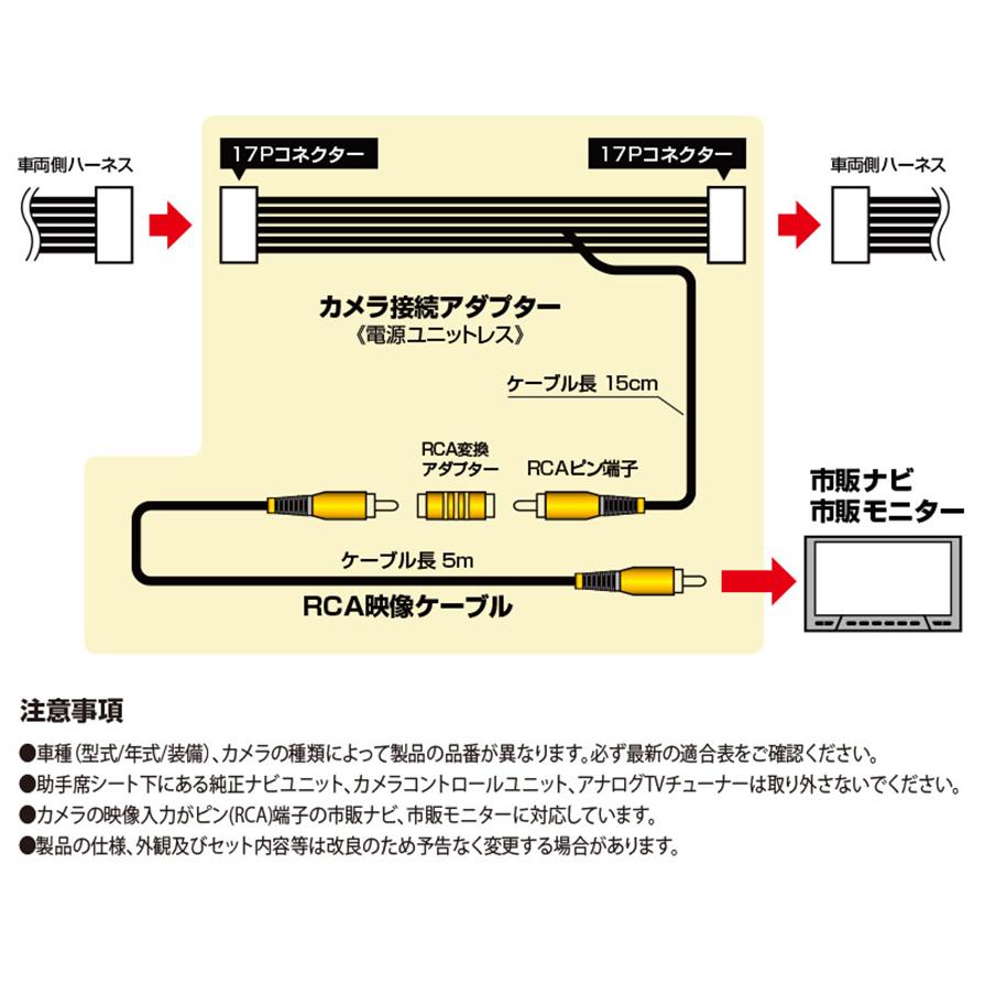 Data System（データシステム） RCA009T バックカメラ接続アダプター 純正コネクタ→RCA出力変換 : スカイドラゴンオートパーツストア - 通販 - Yahoo!ショッピング