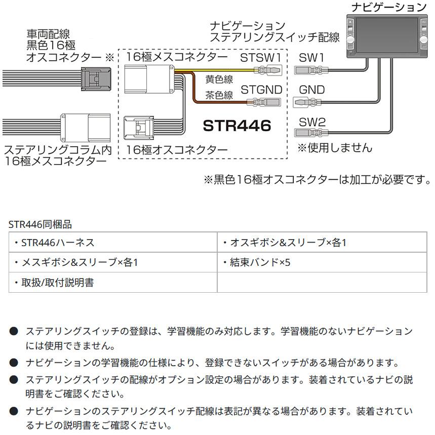 Data System STR446 DataSystem データシステム ステアリングリモコンアダプター 日産 E13系ノート/オーラ/C28系セレナ/T33系エクストレイル用 : スカイ ...
