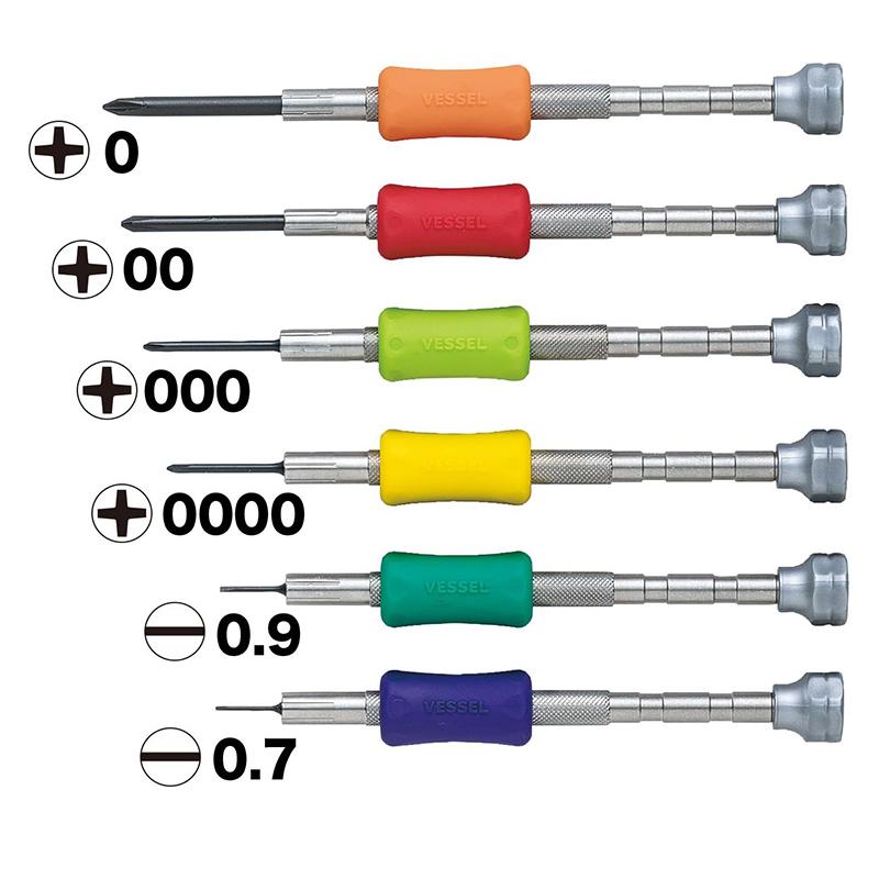 TD-56S ベッセル VESSEL 精密ドライバーセット No.TD-56S(TD-51 6本組) ＋ドライバー/−ドライバー 小ネジ専用 ...