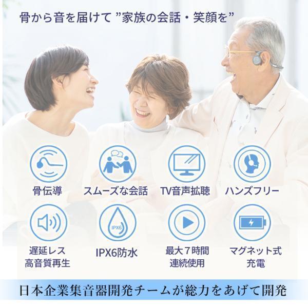 【8/3まで5％オフクーポン配布中】集音器 骨伝導 ヘッドホン 高齢者 Bluetooth ワイヤレス 集音器イヤホン ヘッドフォン 補聴 耳を塞がない CODEON コデオン :60-001 ...
