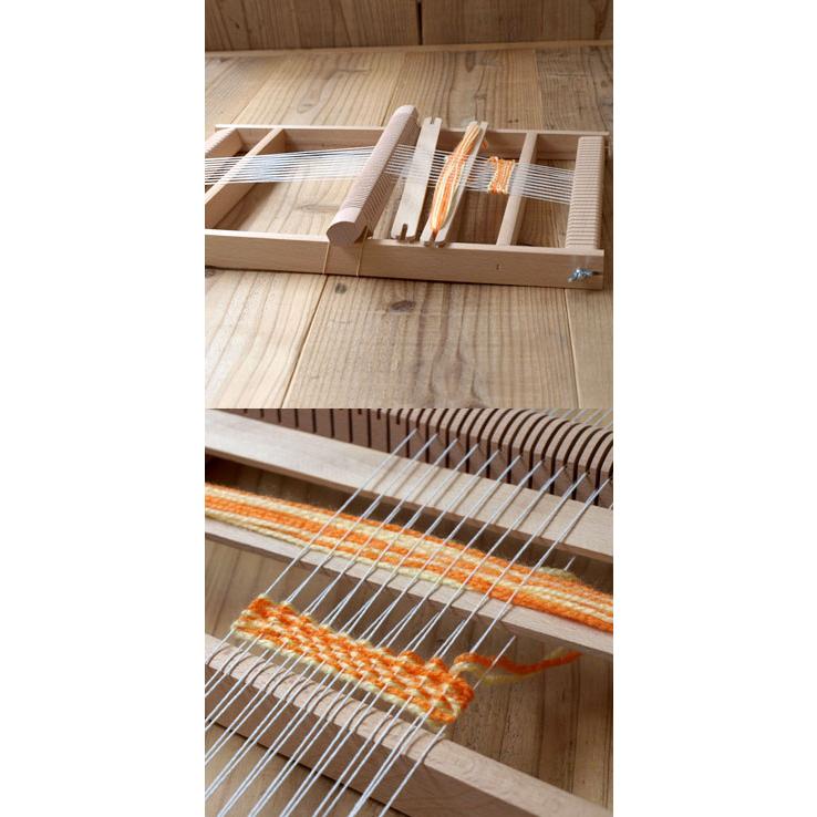 織り機 手織り機 手芸 編み機 知育玩具 おもちゃ 女の子 誕生日 木製 ドイツ ヘルムート ミューラー 手織り機 大 :1554486 ...