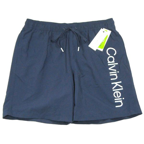 Calvin Klein Klein【REPREVE★定番の片足ロゴプリント】ボードショーツ【ネイビー 紺】新品 カルバンクライン メンズ 水着 海パン DKNY JEANS DIESEL ...