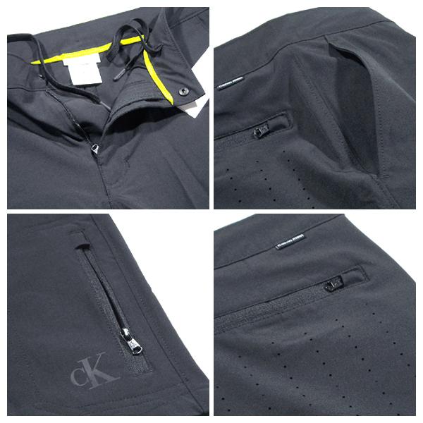 Calvin Klein Klein【同色のCKロゴ*ジップ付きのサイドポケット】ボードショーツ【ブラック 黒黒】新品 カルバンクライン メンズ 水着 海パン 無地 DKNY JEANS ...