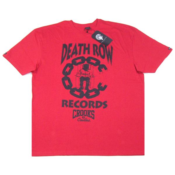 CROOKS&CASTLES【海外限定★DEATH ROW RECORDSとのコラボ】半袖 Tシャツ【レッド 赤】新品 クルックス&キ ...