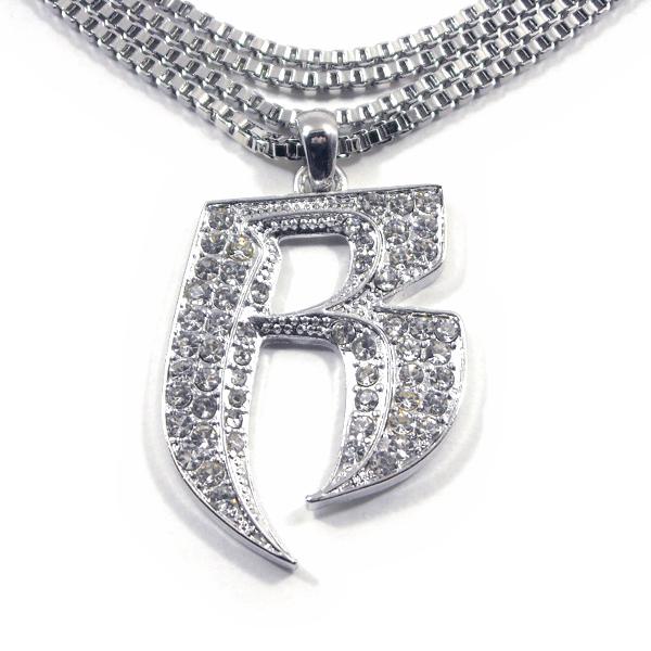 銀メッキ【追悼 RIP DMX★90年代末を代表するHIP HOPクルー★ベネチアンチェーン】Ruff Ryders ネックレス【シルバー ...