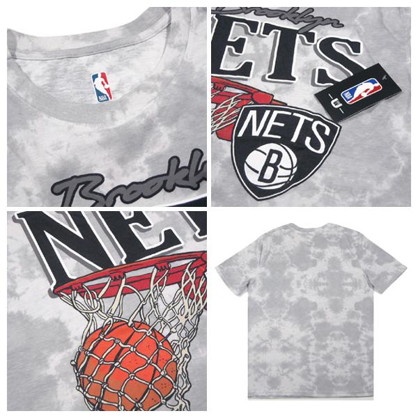 UNK【公式ライセンス★淡いワントーンのタイダイ】NBA Brooklyn Nets 半袖 Tシャツ【グレー】新品 メンズ ブルックリンネッツ バスケットボール : Import ...