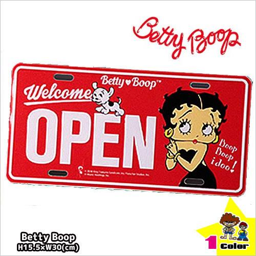 BETTY BOOP サインプレート 壁飾り ベティー ナンバープレート ブリキ看板 サインボード おしゃれ メール便対応 : smack ...