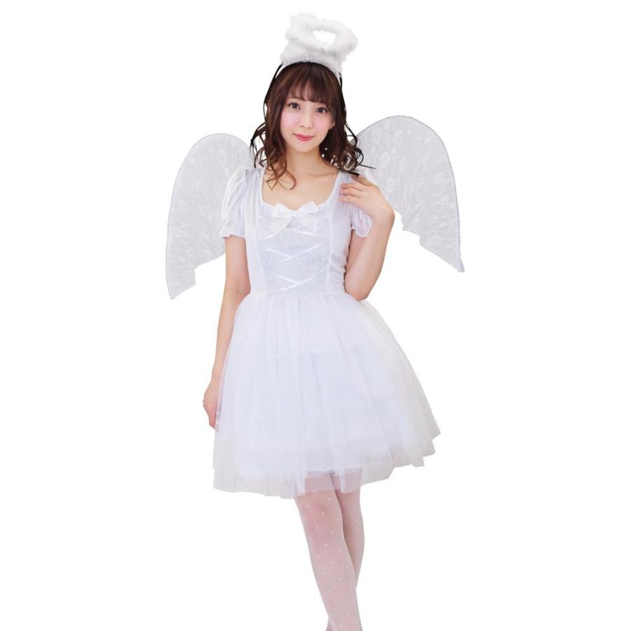 ハロウィン コスプレ ロマンティック エンジェル 天使 羽 天使の輪 女神 コスチューム レディース 女性 自転車通販 スマート 4820