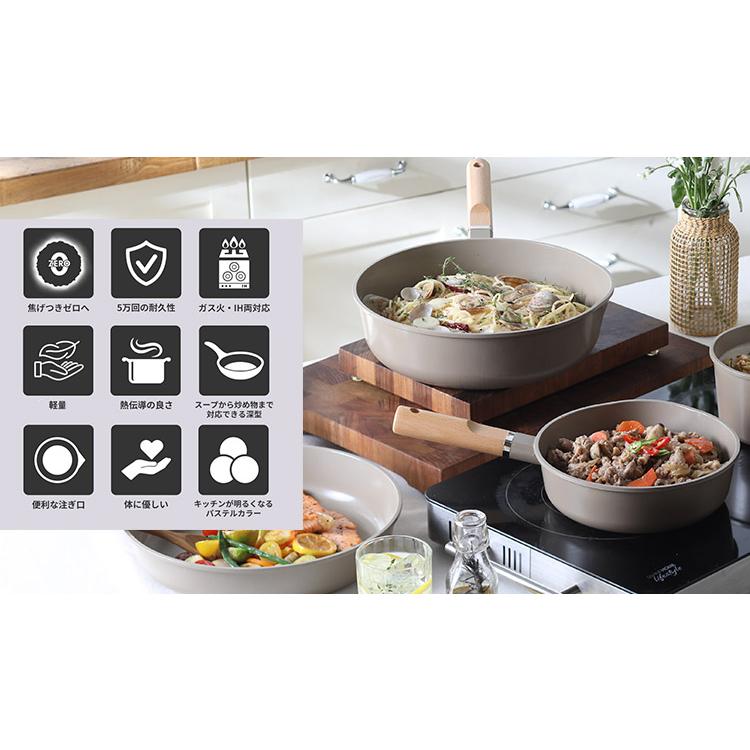 特典付 ROICHEN セラミックコーティングフライパン 20cm 深型 注ぎ口付き IH対応 ノンフッ素 : SmartKitchen - 通販 - Yahoo!ショッピング