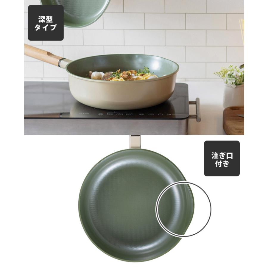 特典付 ROICHEN セラミックコーティングフライパン 28cm 深型 注ぎ口付き IH対応 ノンフッ素 クラウドファンディング : SmartKitchen - 通販 - Yahoo!ショッピング