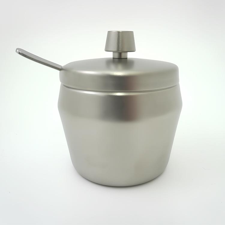 子犬印 ブラスト シュガーポット レードル付 5人用 （砂糖入れ 砂糖ケース ステンレス シンプル 丈夫 マット ...