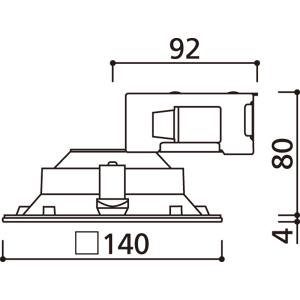 ODELIC ダウンライト 角型 125mm LED内蔵 100W相当 昼白色 爽やかな白色の光 調光 R15クラス2 浅型 : Smart Light - 通販 - Yahoo!ショッピング
