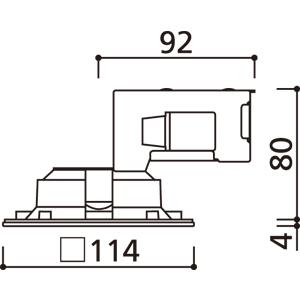 ODELIC ダウンライト 角型 100mm LED内蔵 100W相当 電球色 暖かみのあるオレンジ色の光 調光 R15クラス2 浅型 : Smart Light - 通販 - Yahoo ...