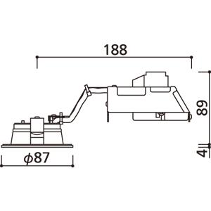 ODELIC ダウンライト 75φ埋込穴 LED内蔵 60W相当 電球色〜昼光色 色の変化を楽しむ 調光 調色 Bluetooth対応 R15クラス2 ベースダウン : Smart Light ...