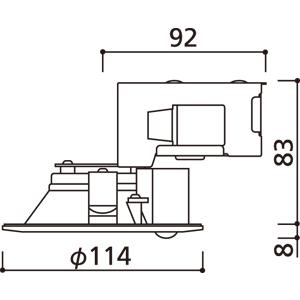 ODELIC ダウンライト 100φ埋込穴 LED内蔵 60W相当 昼白色 爽やかな白色の光 調光不可 センサー機能連動不可 人感センサー付 : Smart Light - 通販 ...