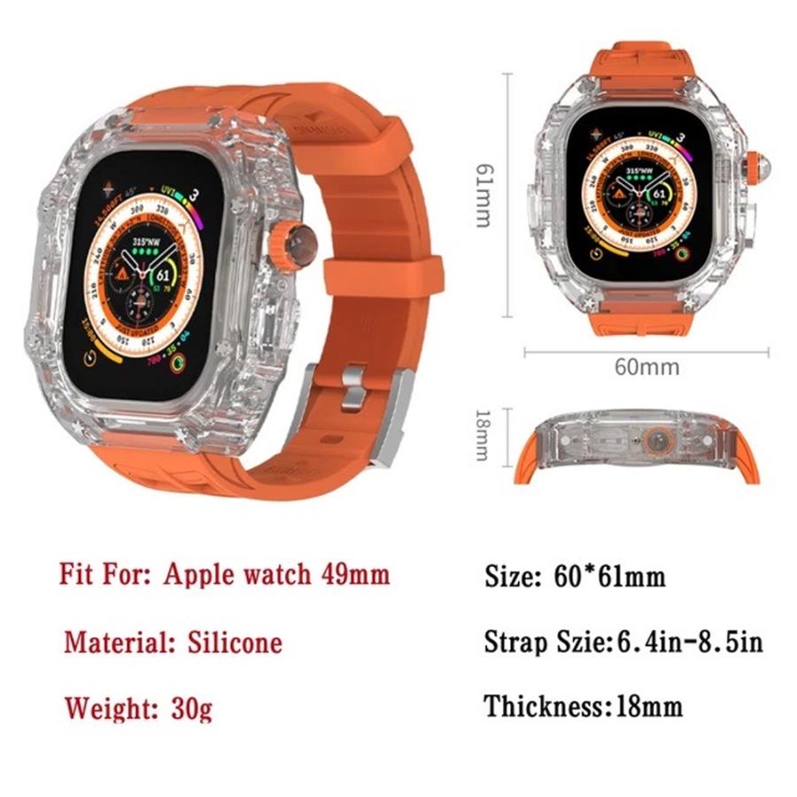 Apple Watch アップルウォッチ ベルト 全9色 スポーツ シリコン クリア 一体型 バンド 42/44/45/49mm 全機種対応 ブレスレット ストラップ : SMART PARK ...