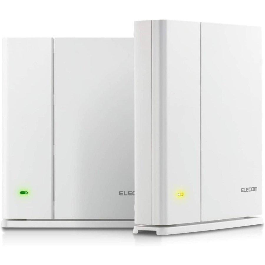 ELECOM 即納 WiFiルーター 無線 LAN 親機+中継器セット ルーター / 11ac 867 + 400 Mbps エレコム WMC-DLGST2-W｜ホワイト : SMART ...