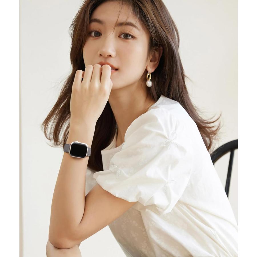 即納 アップルウォッチ レザー スリム ベルト 全5色 Apple Watch 38/40/41/42(series 10)mm 42(Series 3/2/1)/44/45/46/49mm ...