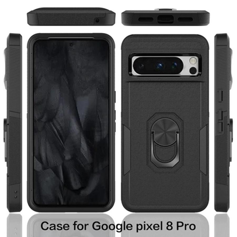 Google Pixel グーグル ピクセル 8 / 8Pro / 7a / 7 / 7Pro ラギッド リング付き スタンド機能 頑丈 衝撃吸収 ケース 全6色 耐衝撃 軽量 カバー 送料 ...
