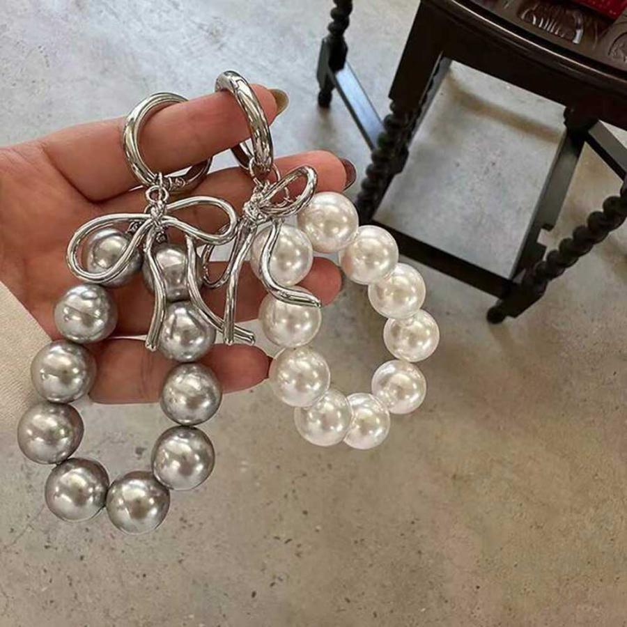 バッグ チャーム ストラップ ビーズ キラキラ リボン ラグジュアリー 全2色 アクセサリー おしゃれ ファッション ペンダント 送料無料 ...