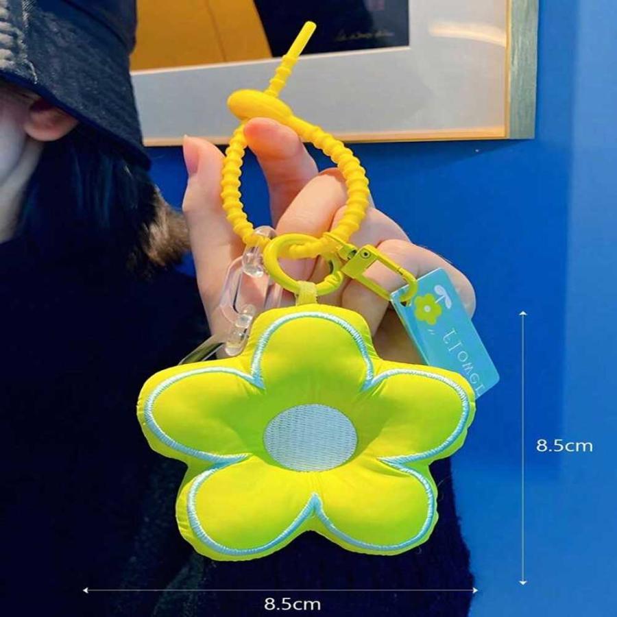 バッグ チャーム ストラップ 布 フラワー かわいい キュート キーリング 全3色 アクセサリー おしゃれ ファッション ペンダント 送料無料 ...