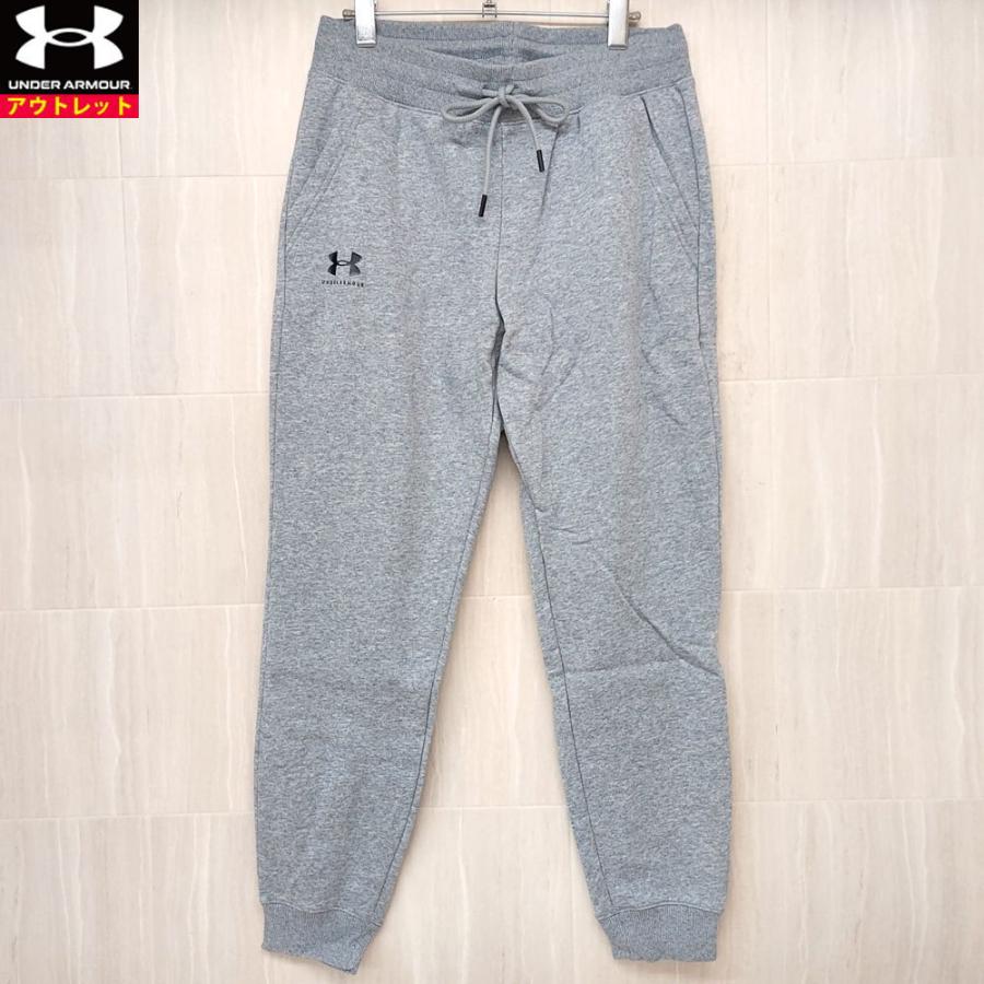 アンダーアーマー 新品 レディース ロングパンツ 1348549 035 M グレー 裏起毛 スポーツスタイル グラフィックパンツ ルーズ ...
