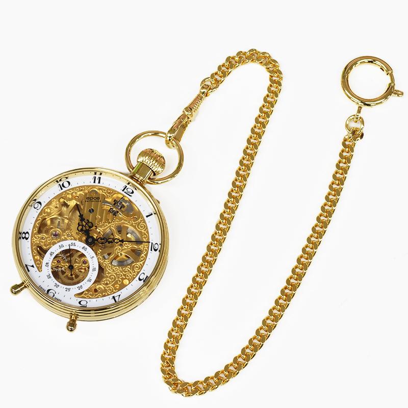 エポス epos 懐中時計 2166GPA ユニタス6497 裏スケルトン アラビア数字 ポケット 手巻き シースルー チェーン付 : 2166gpa : 株式会社スマートタイム - 通販 ...