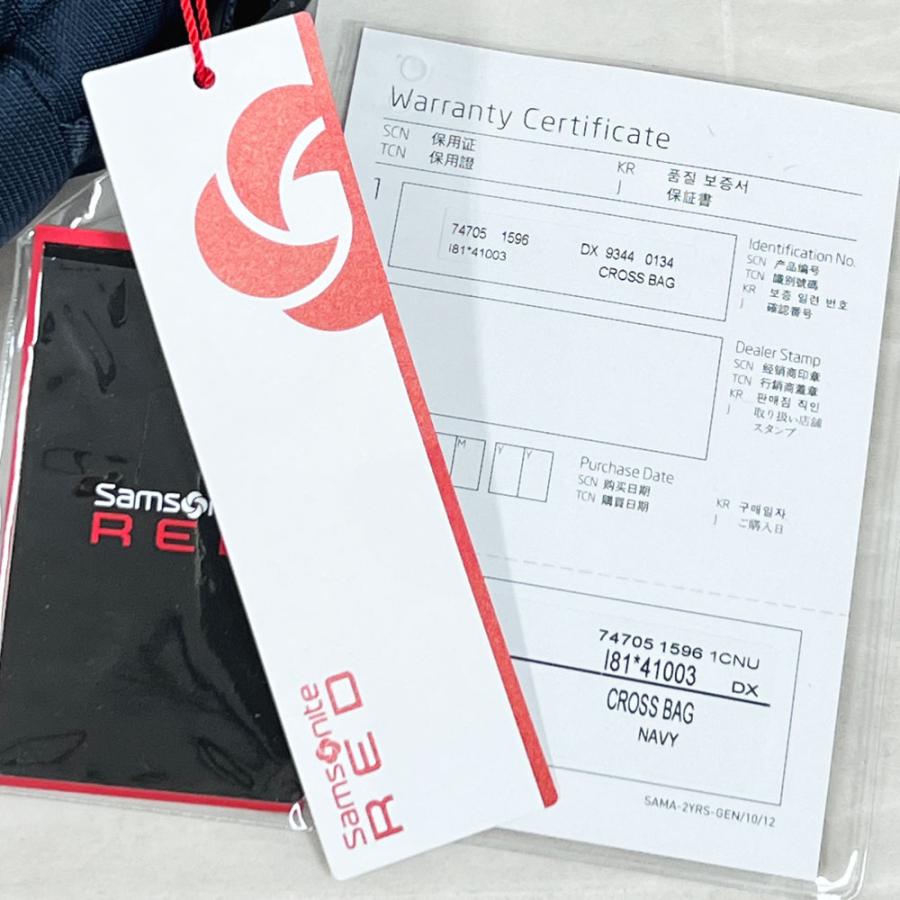 Samsonite サムソナイトレッド 新品・アウトレット ショルダーバッグ TURRIS I81*41003 ネイビー RED クロスバッグ ...